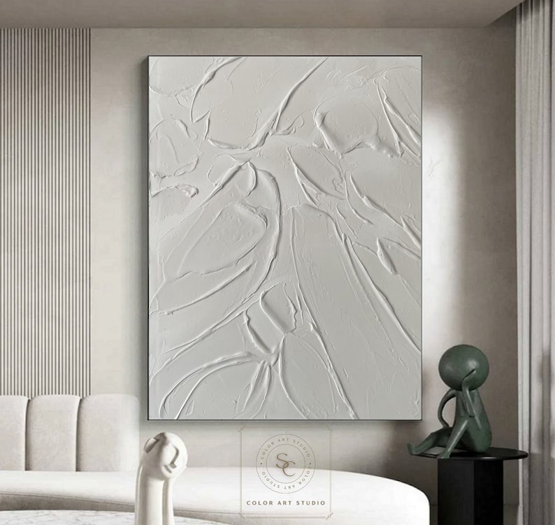 White Abstract Art White 3d Texture White Abstract Wall Art - Etsy