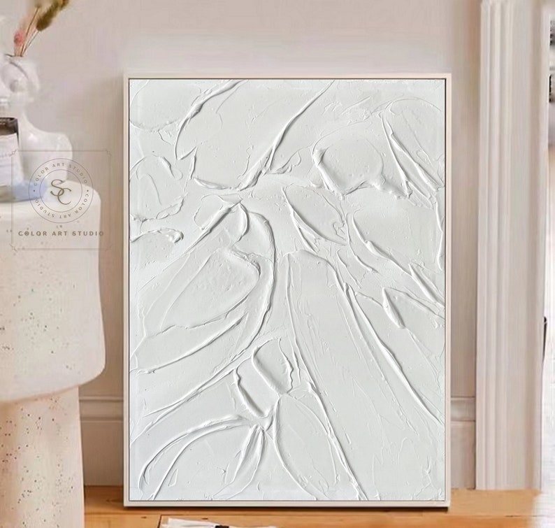 White Abstract Art White 3d Texture White Abstract Wall Art - Etsy