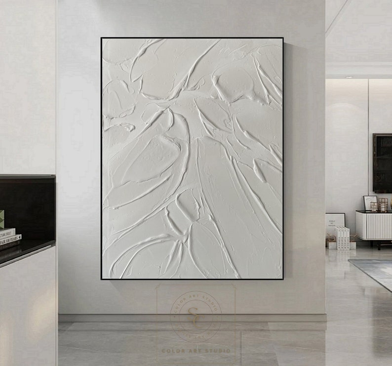 White Abstract Art White 3d Texture White Abstract Wall Art - Etsy