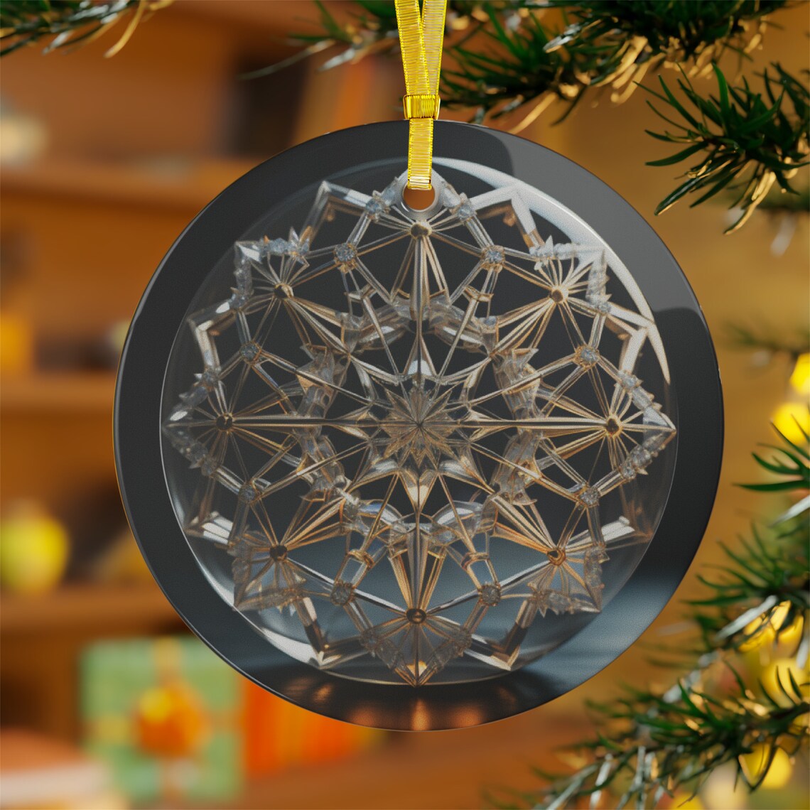 Snowflake in Glass. Ornaments - Etsy