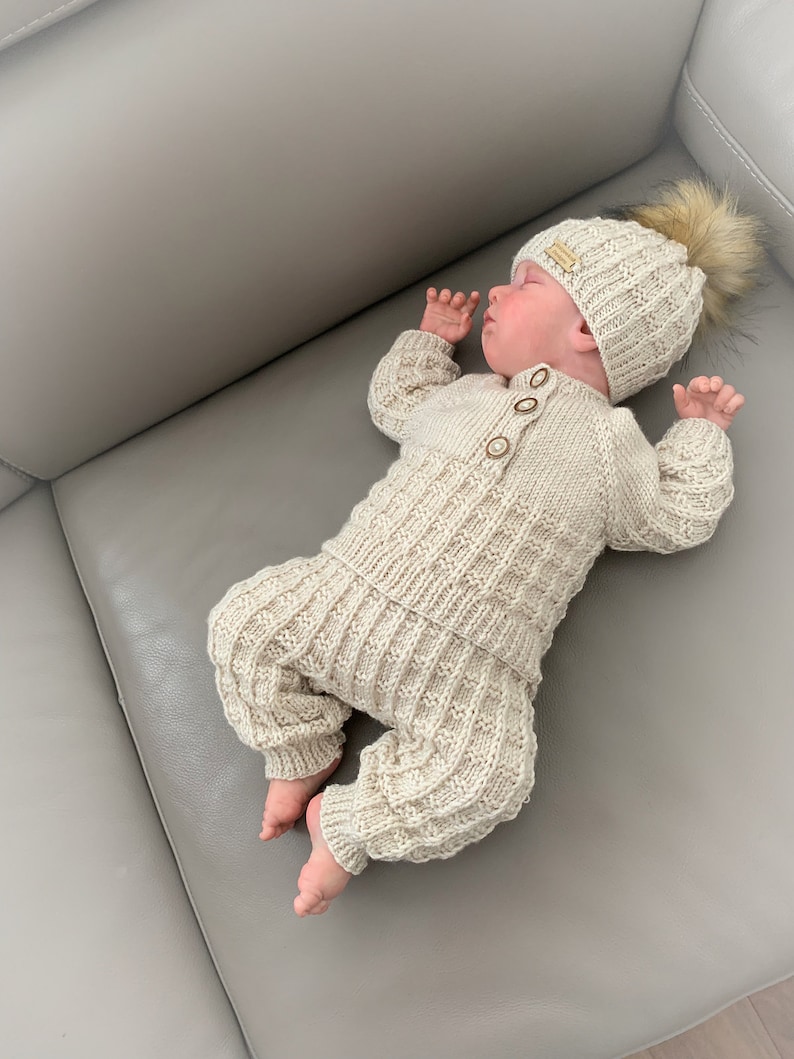 Baby Hand Knitted Set - Etsy