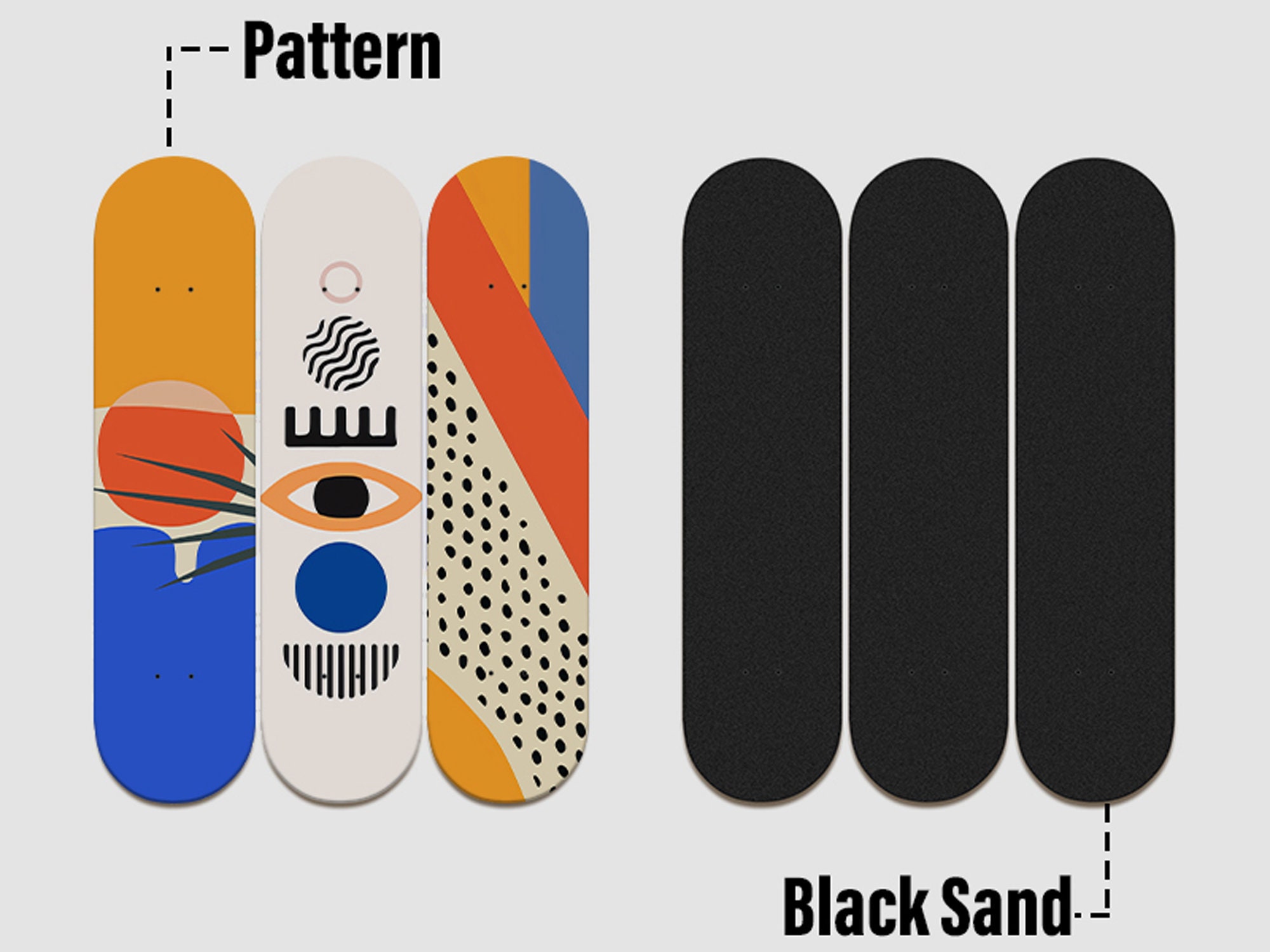 Minimalist Abstract Skateboard Wall Decor, Skate Deck Wall Art ...