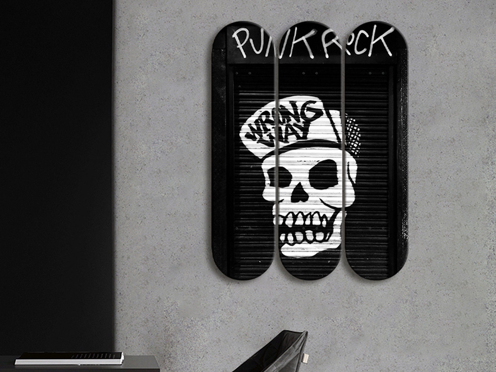 Set of 3pcs Punk Rock Skateboard Art Wall Decor Aesthetic - Etsy