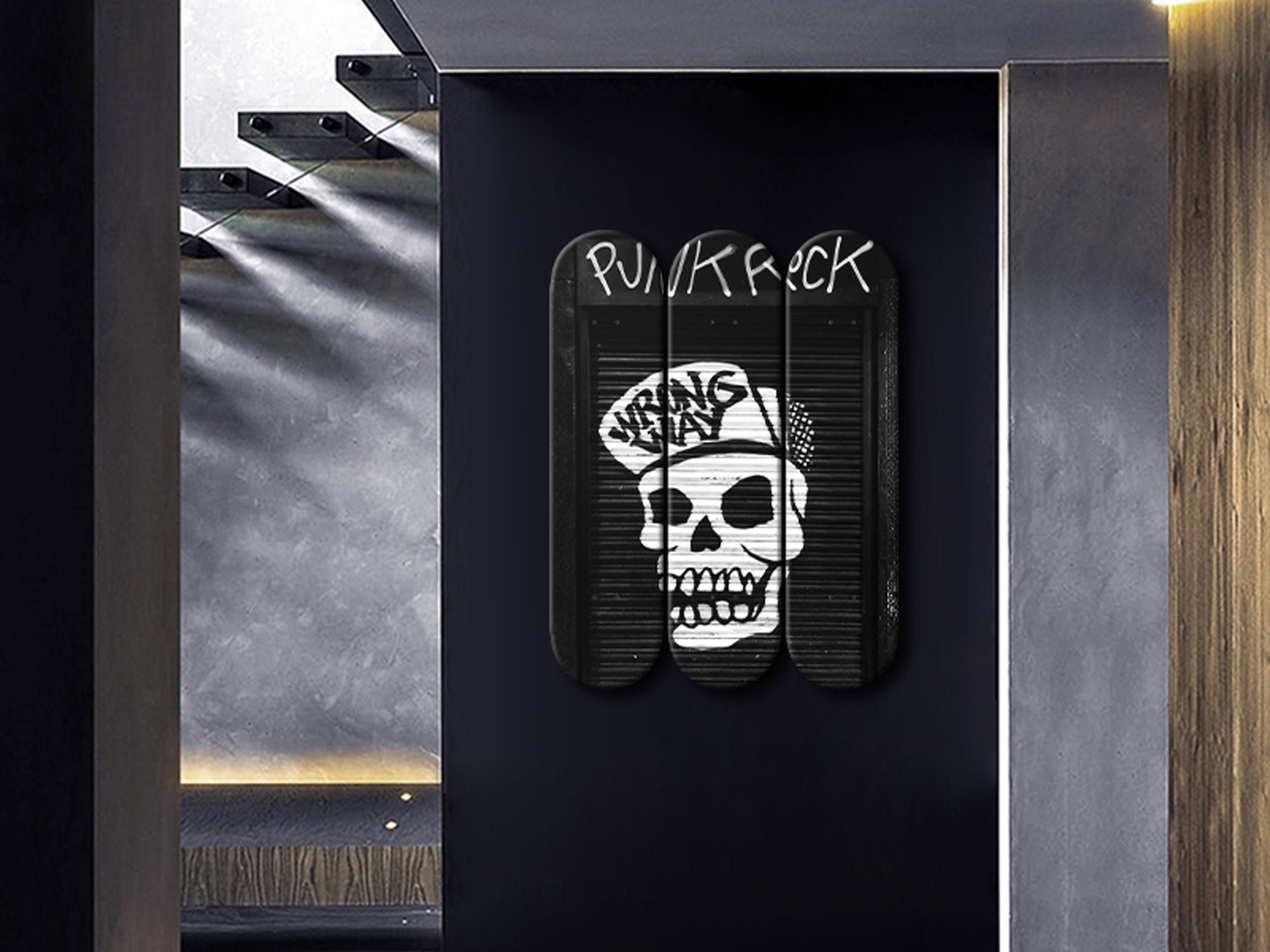 Set of 3pcs Punk Rock Skateboard Art Wall Decor Aesthetic - Etsy