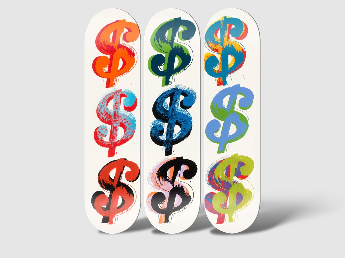 Set of 3pcs Modern Pop Art Skateboard Wall Decor, Street Wall Art ...
