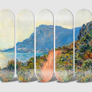 Set of 5pcs Claude Monet Art Skateboard Deck Wall Art, Wall Hanged ...