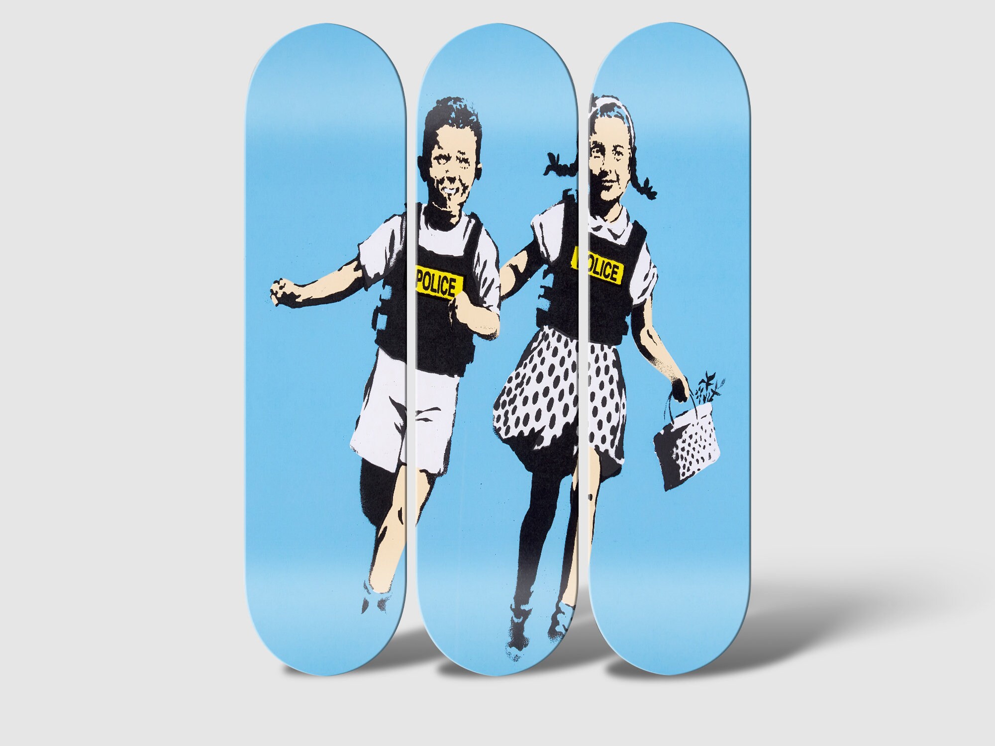 Banksy Jack & Jill Skateboard Wall Decor, Skate Deck Wall Art, Police ...
