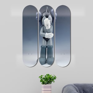 Set of 3pcs Kwas Pop Art Skateboard Deck Wall Art, Wall Hanged Room ...