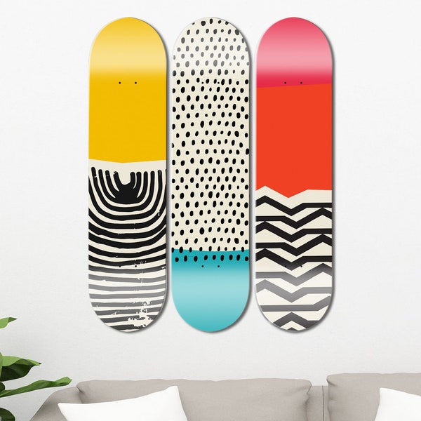 Abstract Skateboard Wall Art - Etsy
