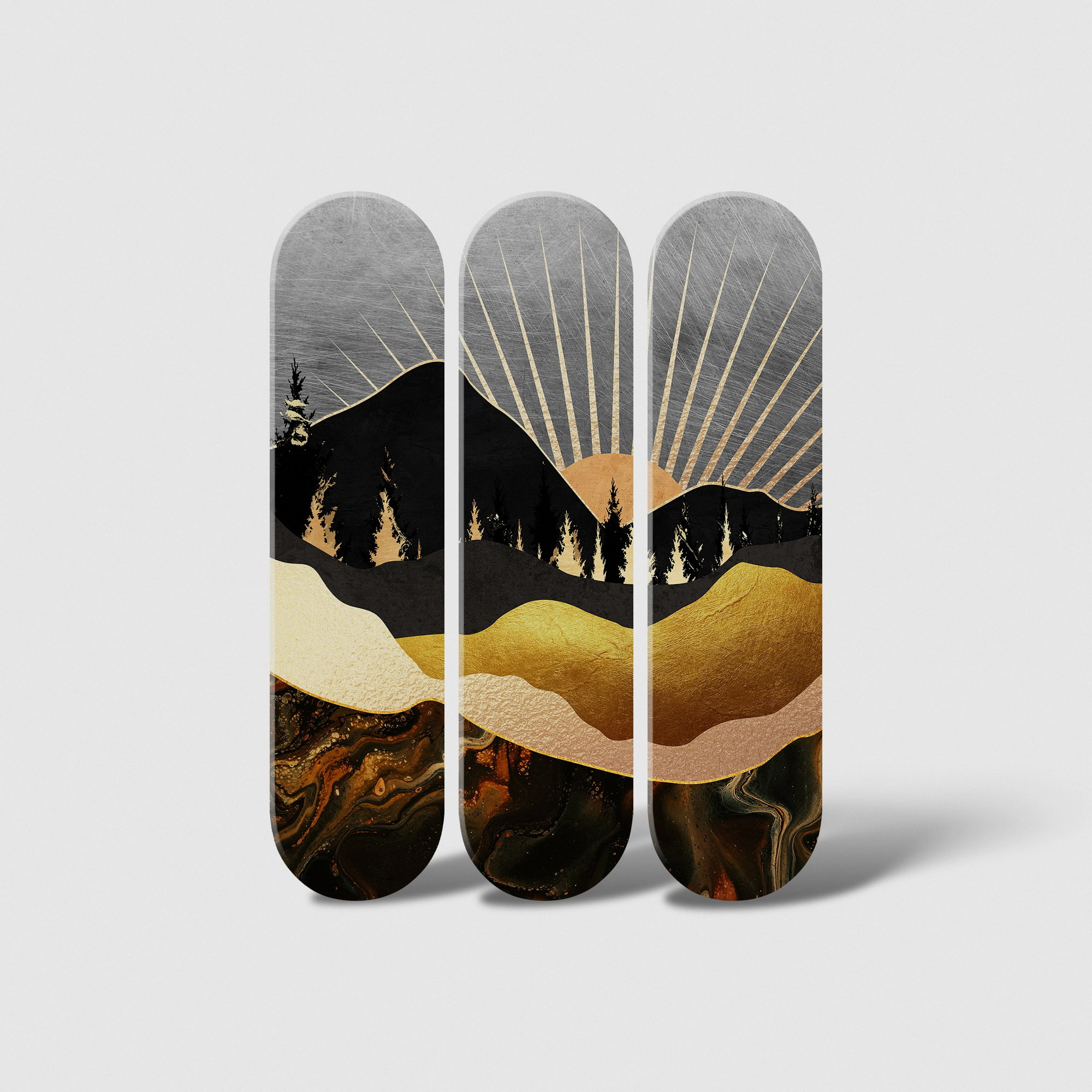 Set of 3 Skateboard Wall Decor, Street Wall Art, Graffiti Art, Room ...