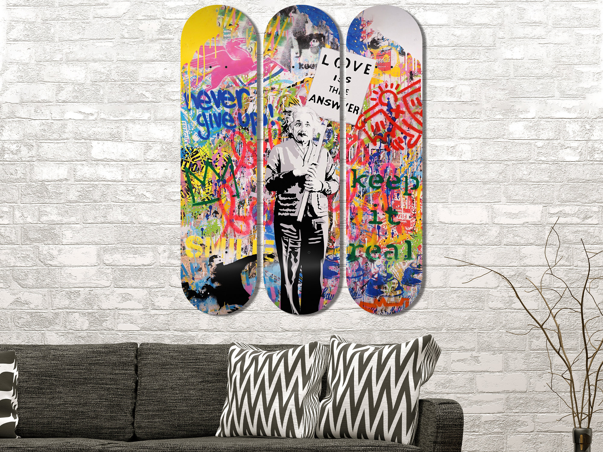 Set of 3pcs Modern Skateboard Wall Decor Street Wall Art - Etsy