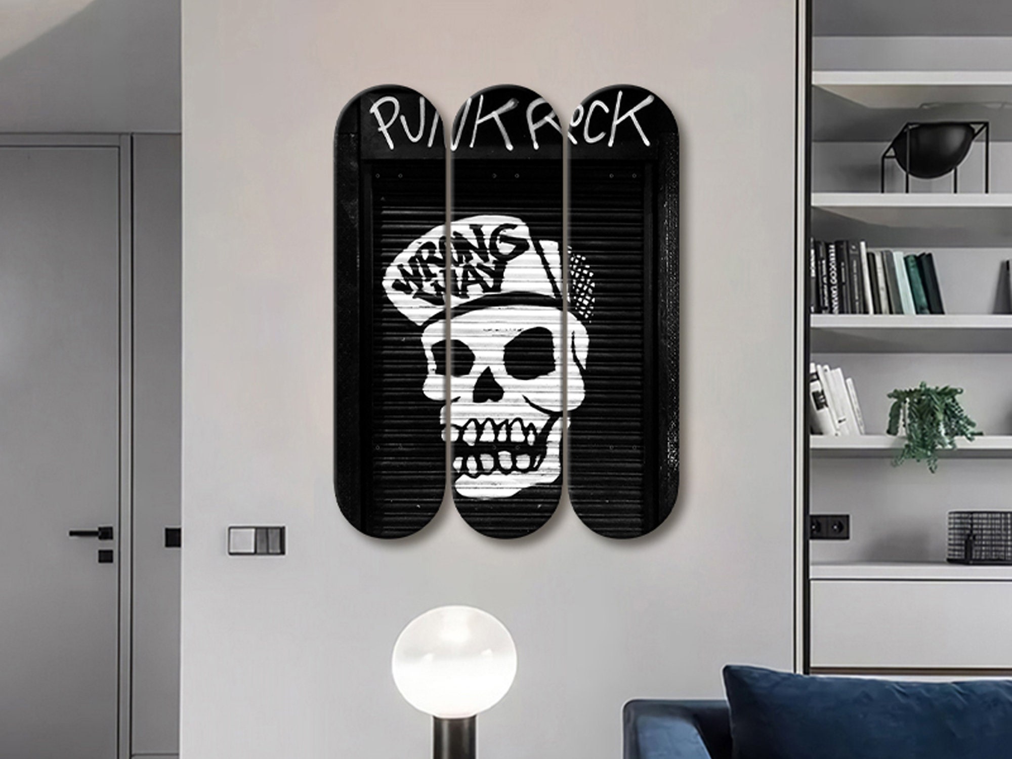 Set of 3pcs Punk Rock Skateboard Art, Wall Decor, Aesthetic Wall Art ...
