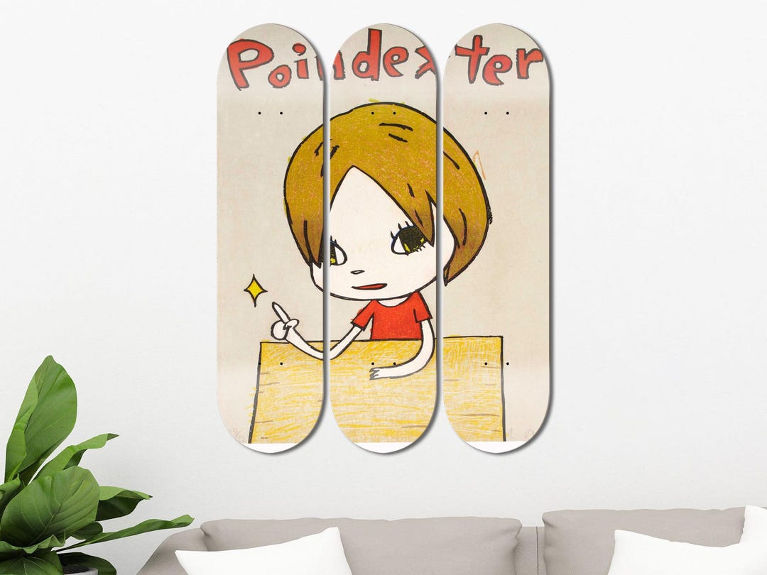 Poindexter Art Skate Deck Wall Hanging, Set of 3 Maple Skateboards - Etsy