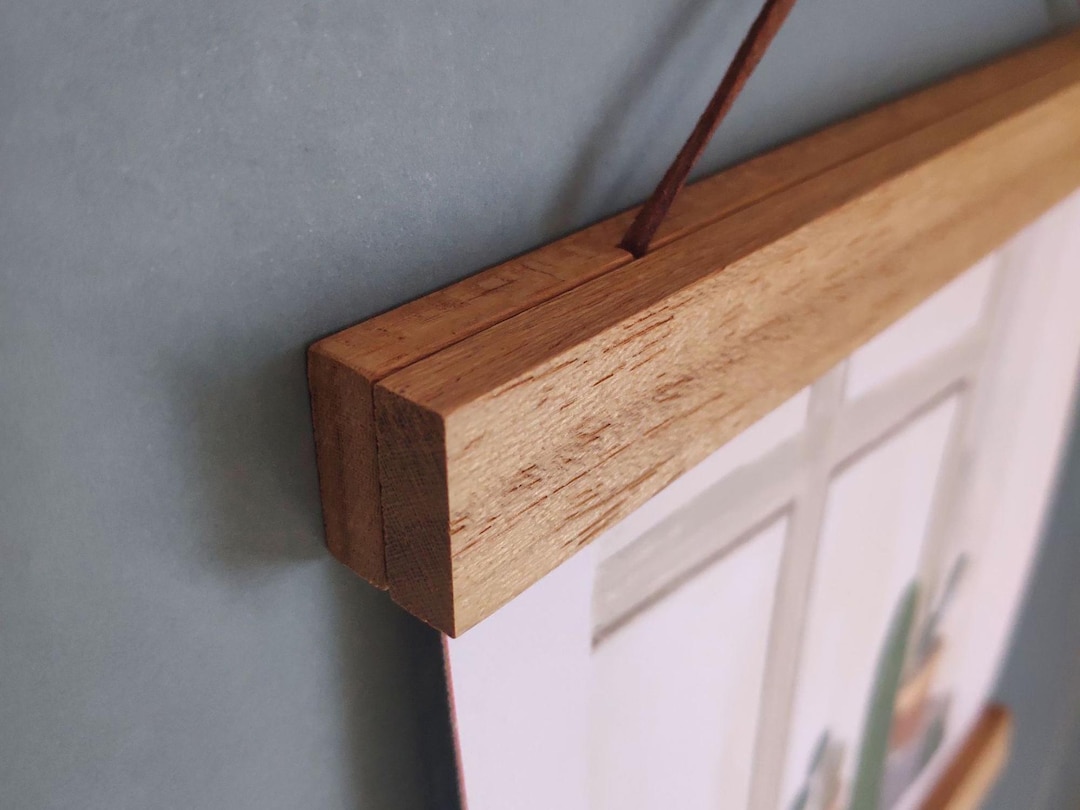 Wooden Magnetic Poster Hanger for Art Print, Calendar Hanger, Tea Towel ...