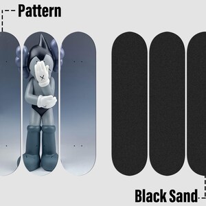 Set of 3pcs Kwas Pop Art Skateboard Deck Wall Art, Wall Hanged Room ...