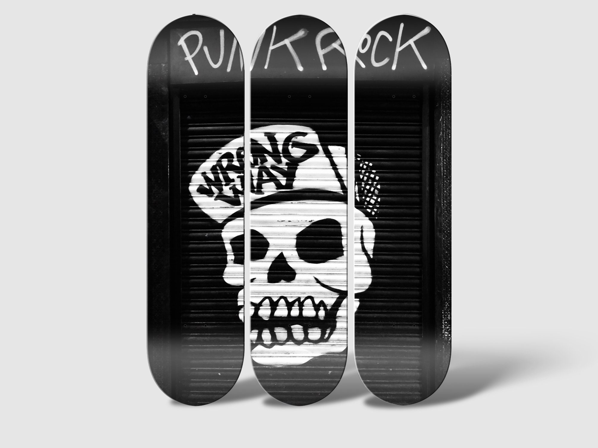 Set of 3pcs Punk Rock Skateboard Art, Wall Decor, Aesthetic Wall Art ...