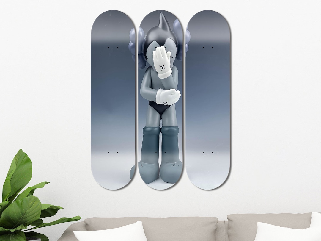 Set of 3pcs Kwas Pop Art Skateboard Deck Wall Art, Wall Hanged Room ...