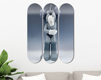 Set of 3pcs Japanese Art Painting Skateboard Deck Wall Art, Wall Hanged ...