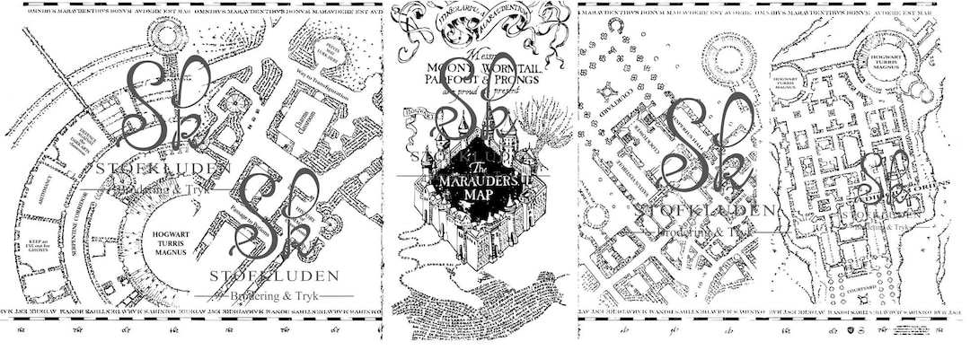 Digitized and Enhanced Harry Potter Map - Etsy