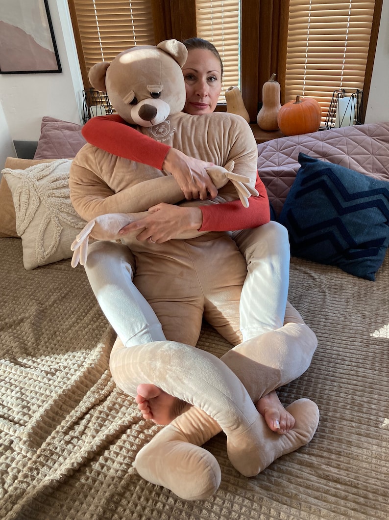 Loving Bear Puffy Hug Body Pillow Plush Figure Human Size - Etsy Canada