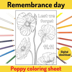 remembrance day wreath coloring pages canada