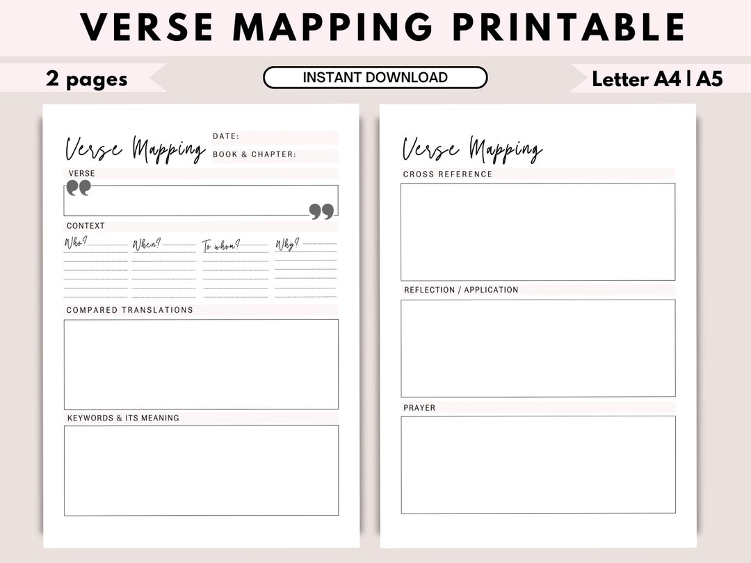 Verse Mapping | Bible Study Tools | Map Out Bible Verses! Bible ...