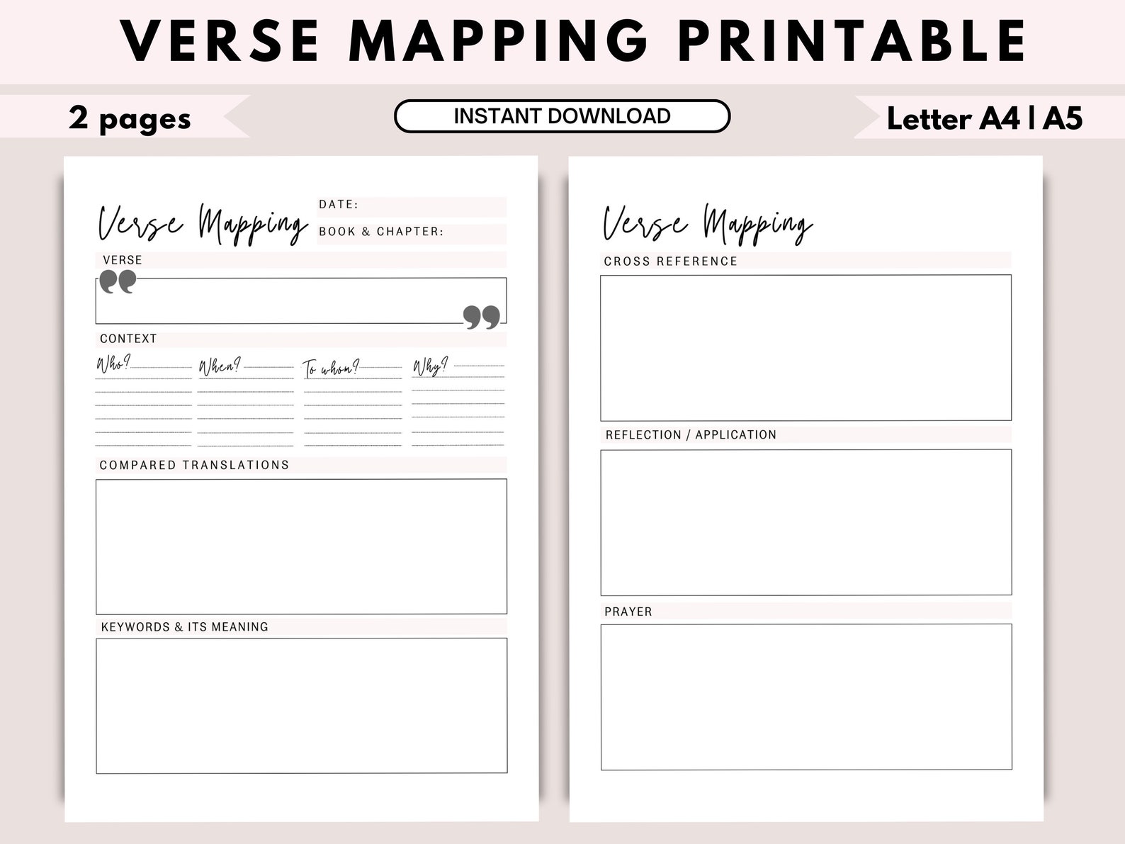 Verse Mapping | Bible Study Tools | Map Out Bible Verses! Bible ...