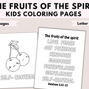 Fruits of the Spirit Coloring Pages | Fruit of the Spirit Coloring ...