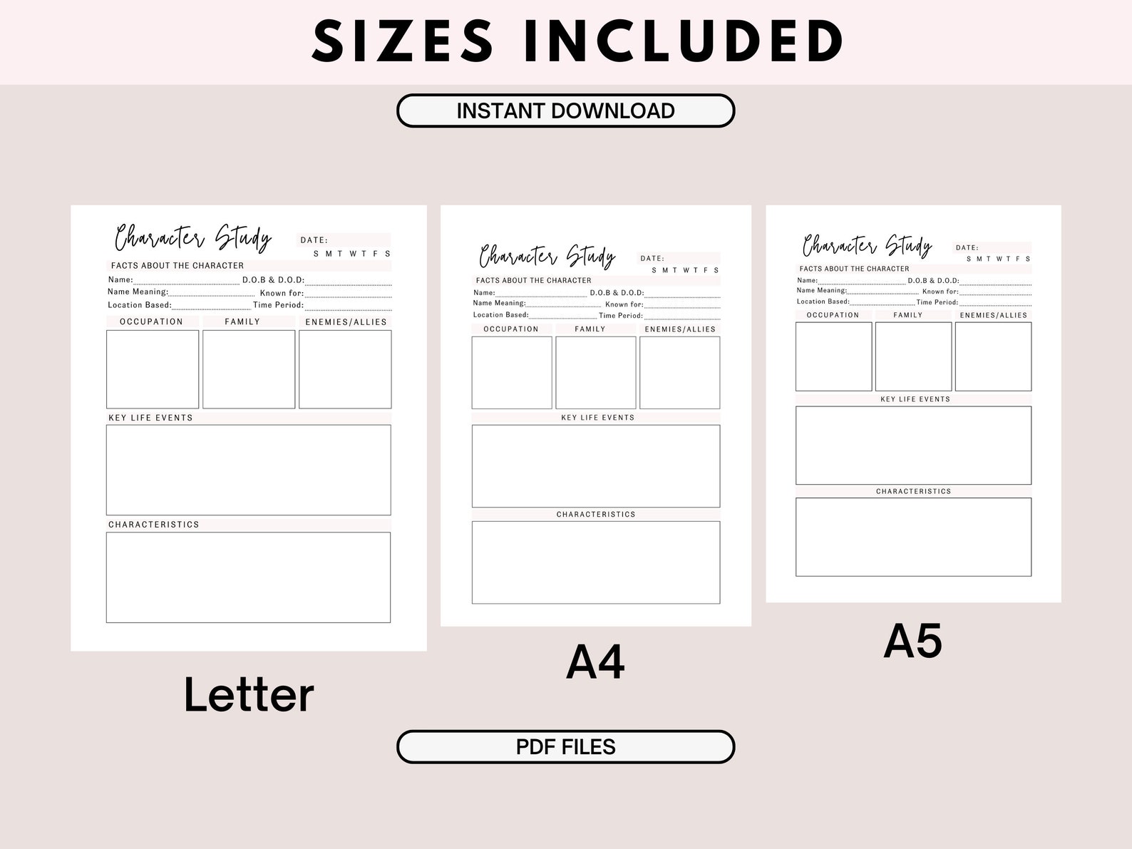 Bible Study Printables | Character Education | Bible Character Study ...