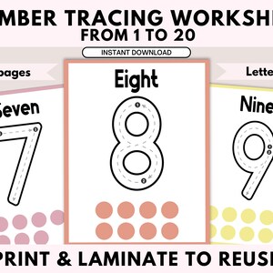 Practice Writing Numbers 1-20 | Number Worksheet |preschool Worksheet ...