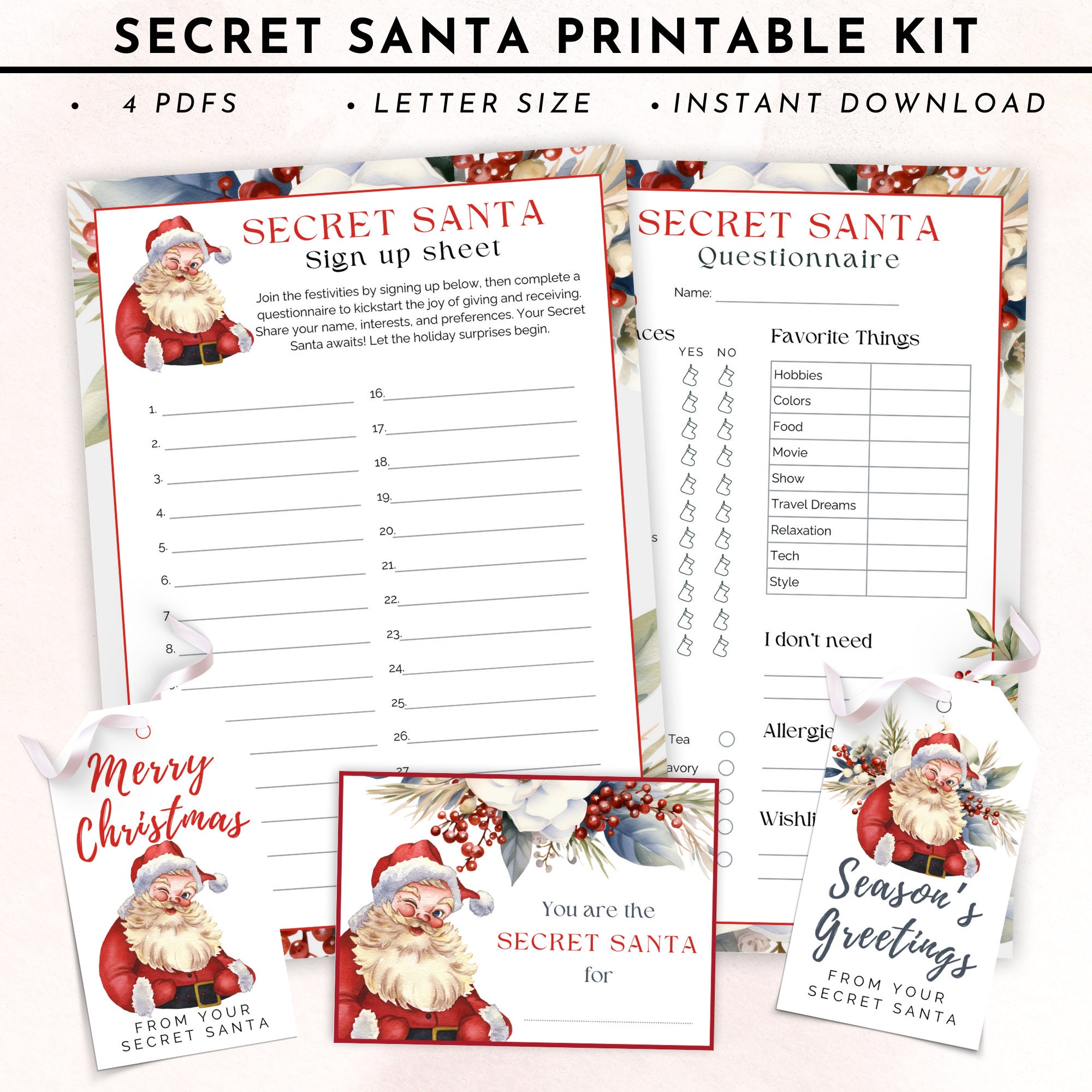 Secret Santa Kit | Office Coworkers | Christmas Gift Exchange ...