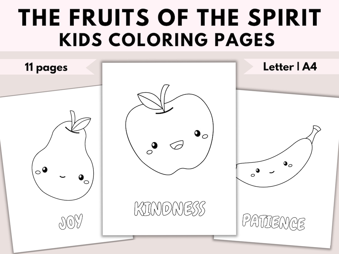 Fruits of the Spirit Coloring Pages | Fruit of the Spirit Coloring ...