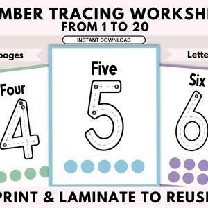 Practice Writing Numbers 1-20 | Number Worksheet |preschool Worksheet ...