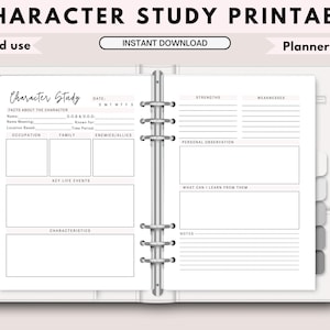 Bible Study Printables | Character Education | Bible Character Study ...