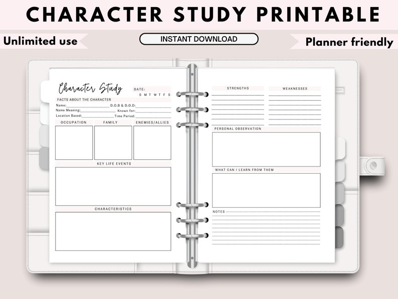 Bible Study Printables | Character Education | Bible Character Study ...