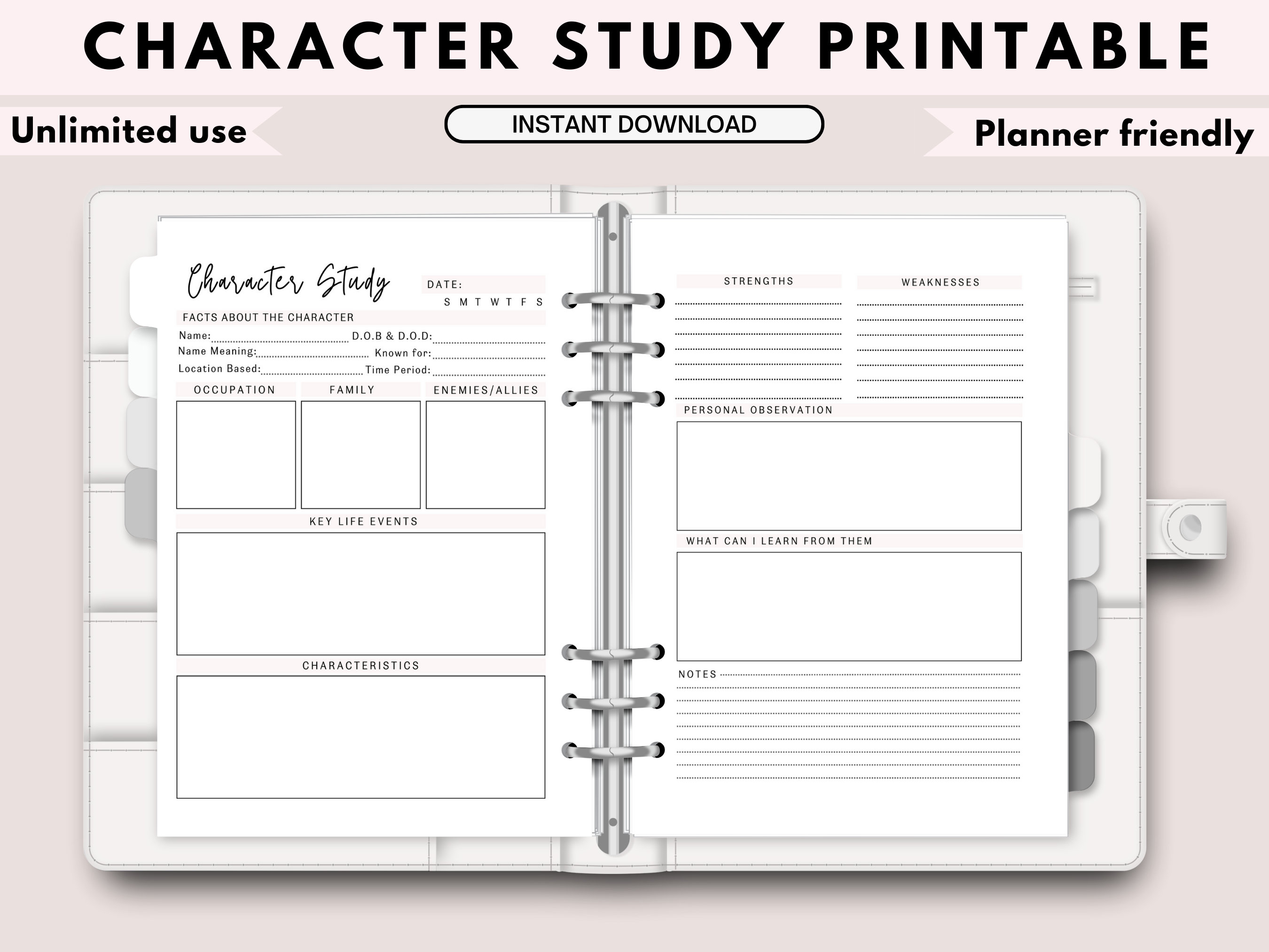 Bible Study Printables | Character Education | Bible Character Study ...