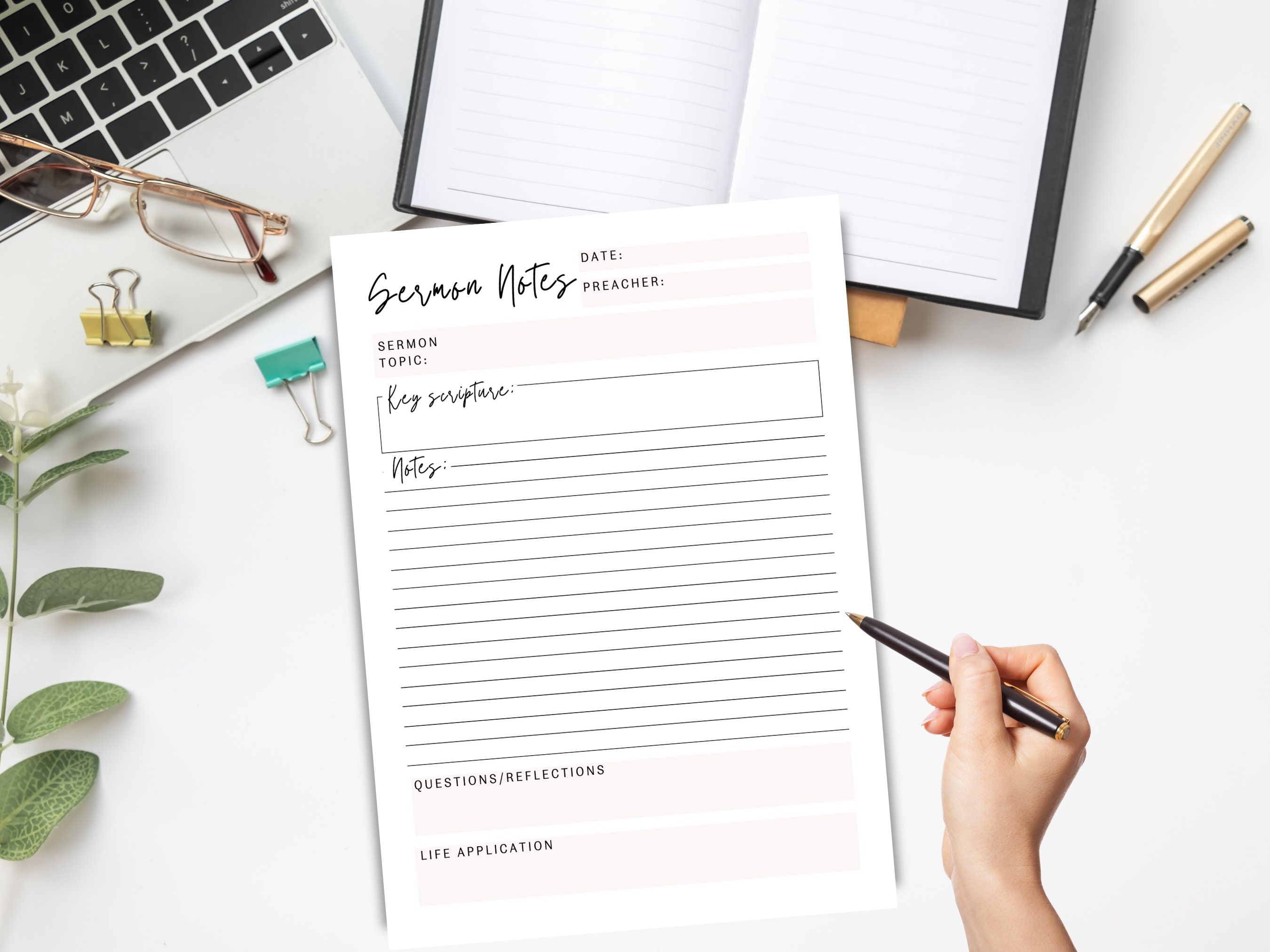 Printable Sermon Notes | Church Notes | Sermon Note PDF | Sermon Note ...