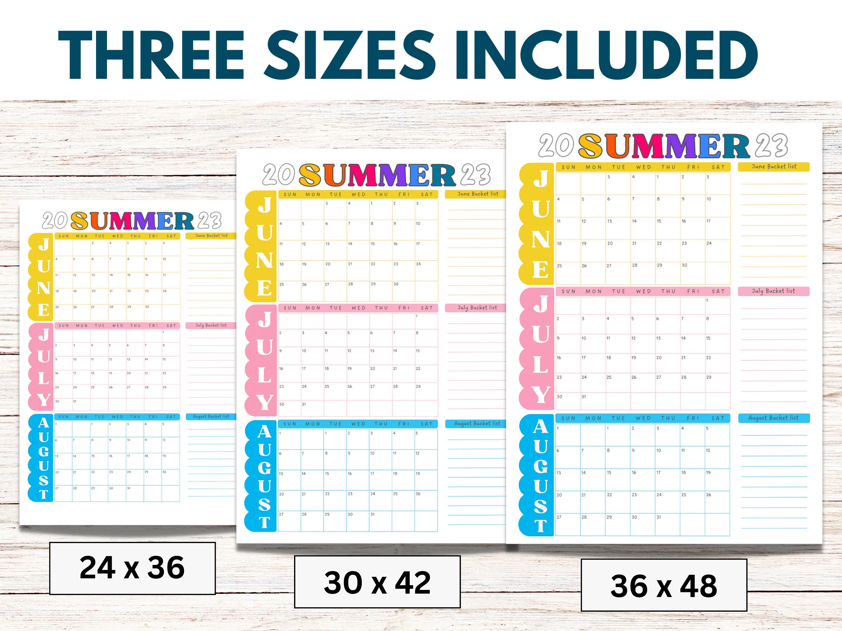 Printable Summer Countdown Poster, Summer Schedule, Summer Calendar for ...