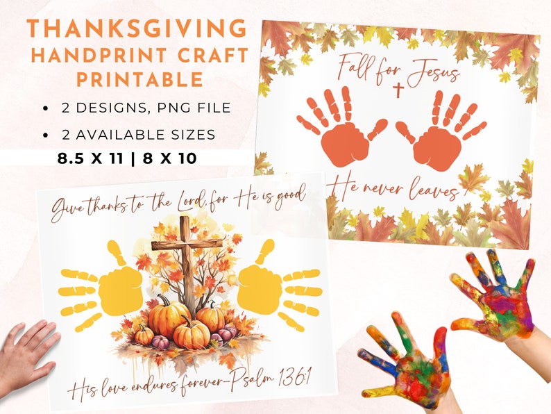 Thanksgiving Handprint Art | Printable Christian Craft for Kids ...