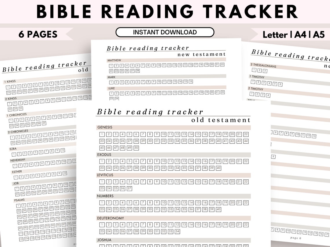 Bible Reading Plan | Bible Reading Goals | Old & New Testament | 365 ...