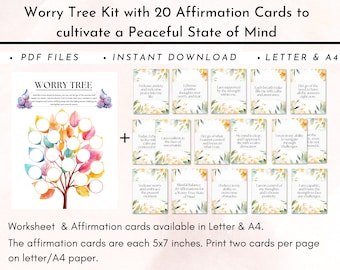 Worry Tree Printable Worksheet - Etsy