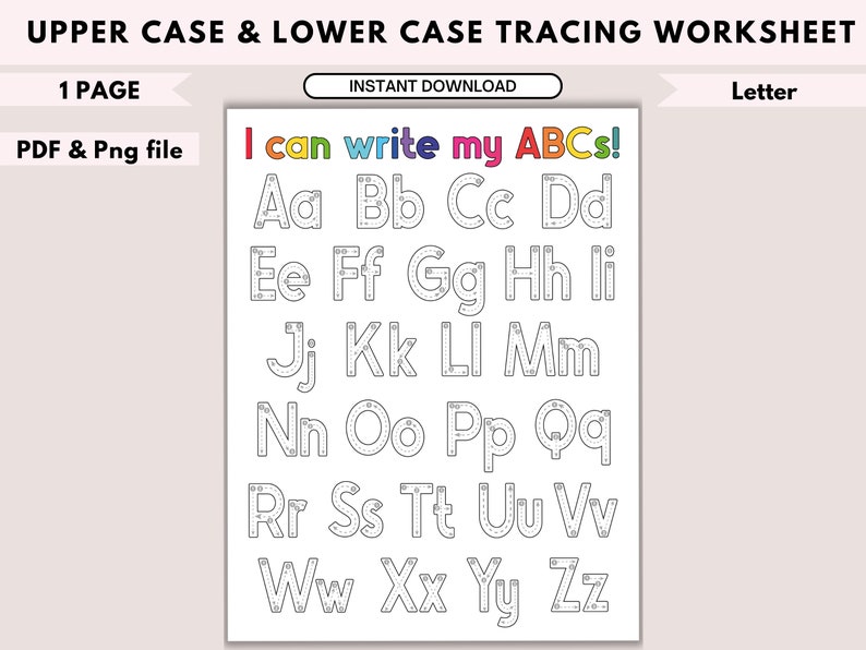 ABC Learn to Write | Upper & Lower Case Alphabet Tracing | Homeschool ...