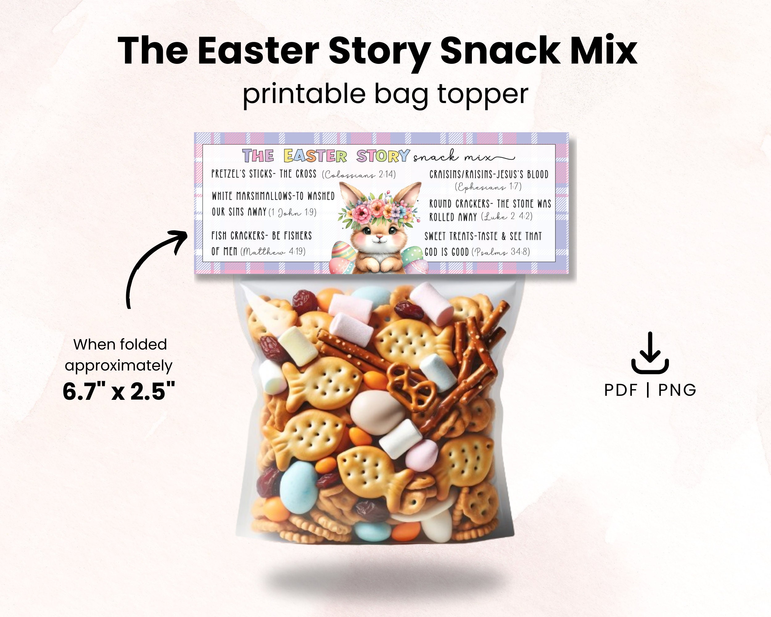 Easter Story Snack Mix Printable | Sunday School | Religious Tag ...