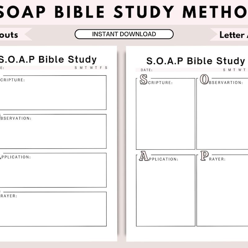 Soaps Bible Study Method - Etsy