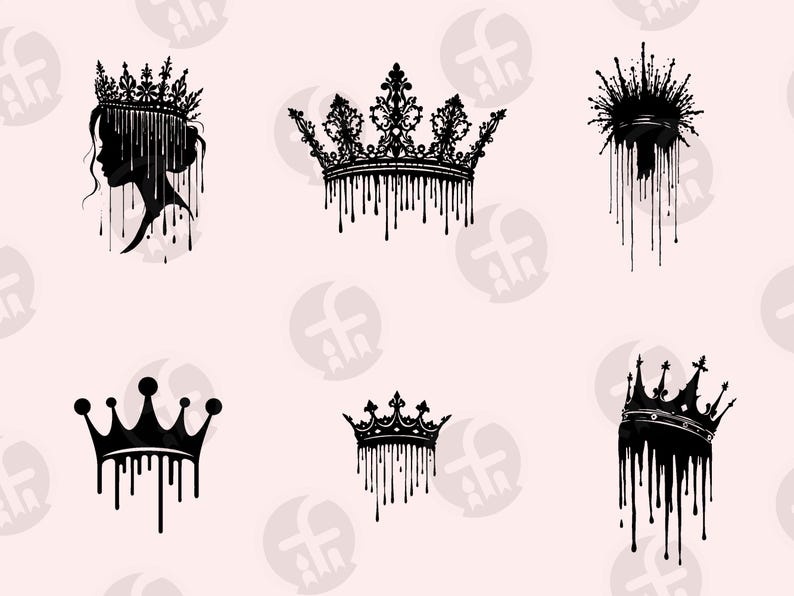 Dripping Crown SVG Bundle: 54 Regal Drip Art Designs (cricut File) - Etsy