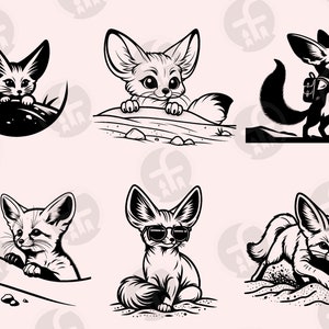 Fennec Fox SVG Bundle 36 Cut Files Desert Fox Designs for Laser Cutting ...