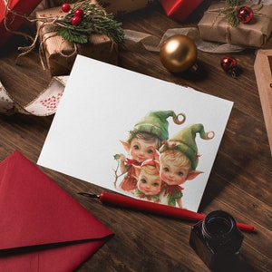 Watercolor Christmas Elf Clipart Bundle: 13 PNG Images (digital ...