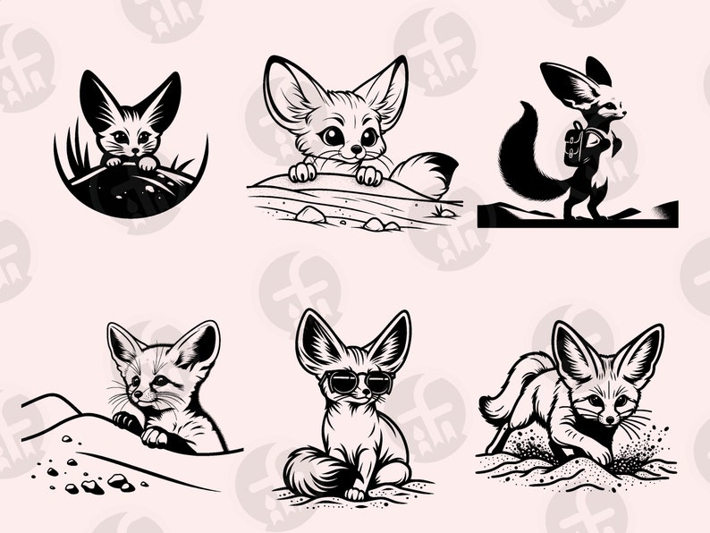 Fennec Fox SVG Bundle: 36 Desert Fox Designs (digital Download) - Etsy