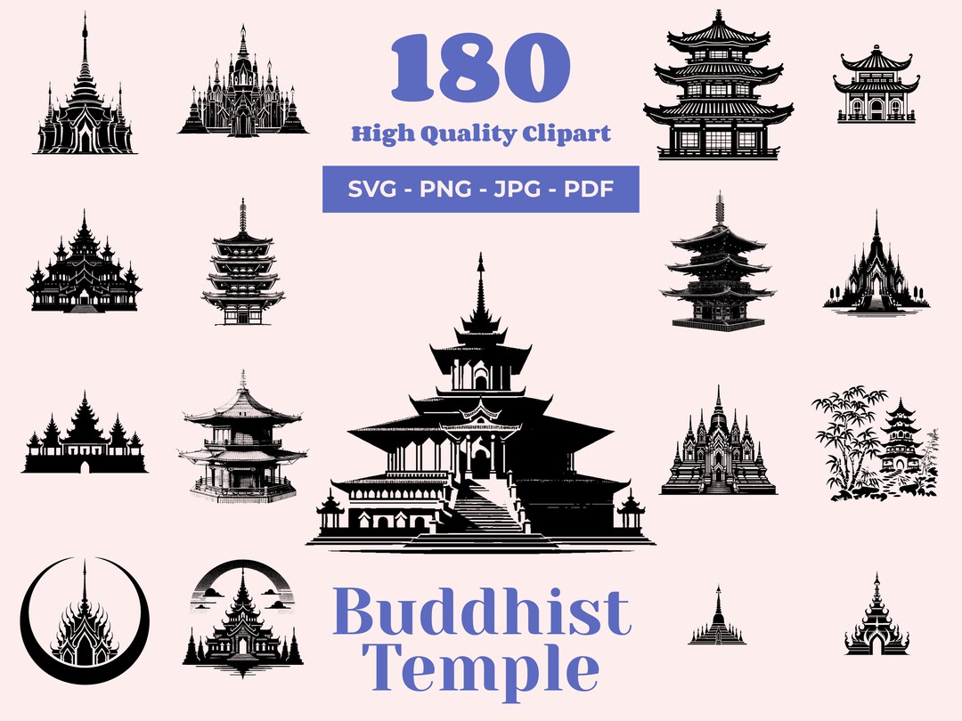 Buddhist Temple SVG Bundle: 180 Laser Cut Files (digital Download) - Etsy