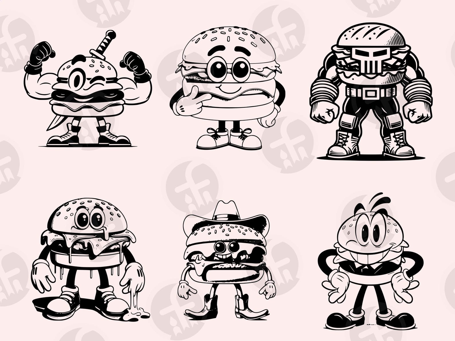 Burger SVG Bundle: 54 Fast Food Designs (digital Download) - Etsy